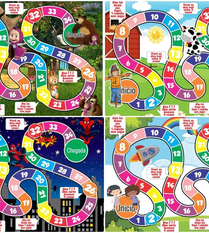 Jogo de tabuleiro para imprimir