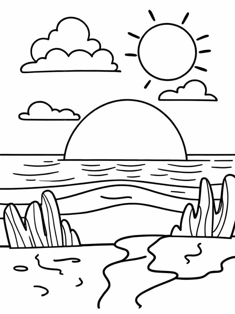 desenho de sol para colorir 32 - Educarolando - Aprender brincando