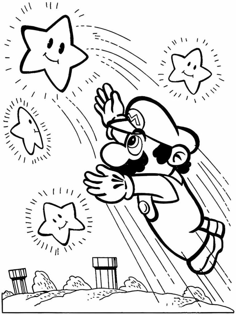 Super Mario Bros para colorir