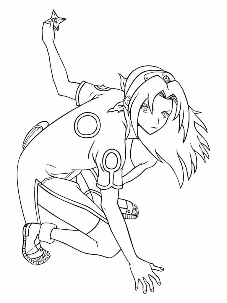 sakura haruno para colorir 23 - Educarolando - Aprender brincando
