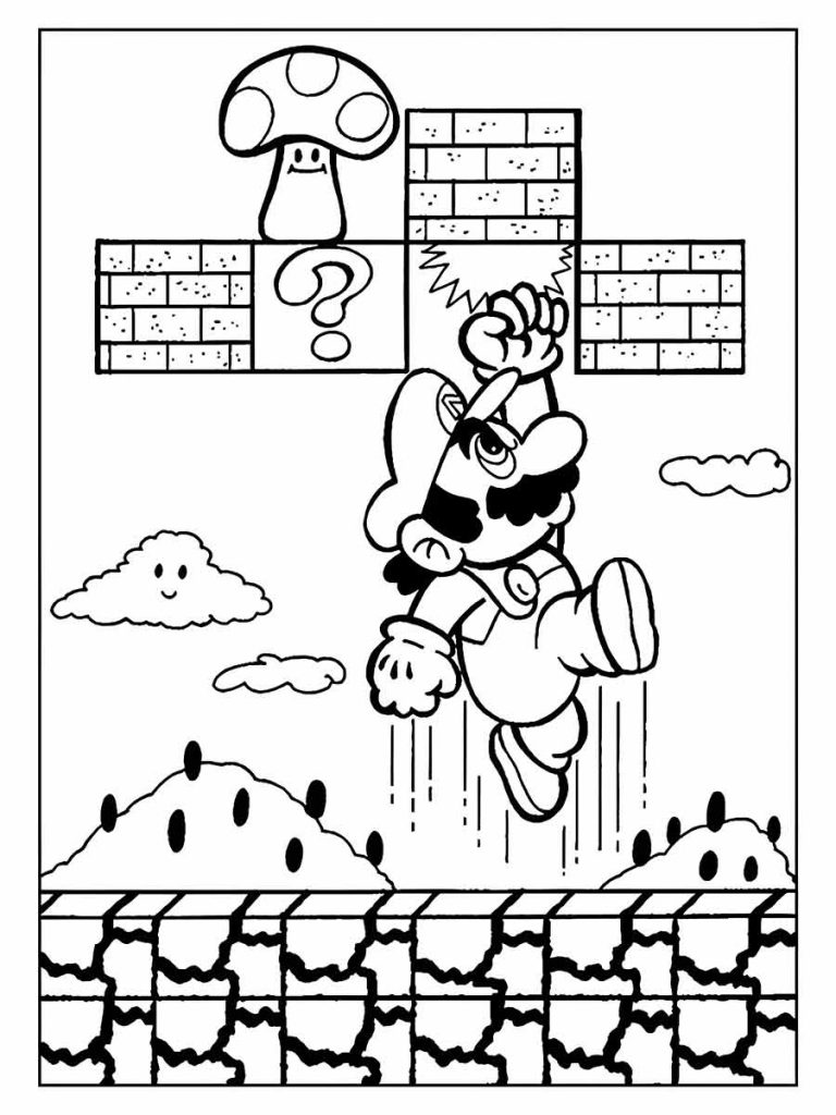 super mario bros para colorir 25 - Educarolando - Aprender brincando