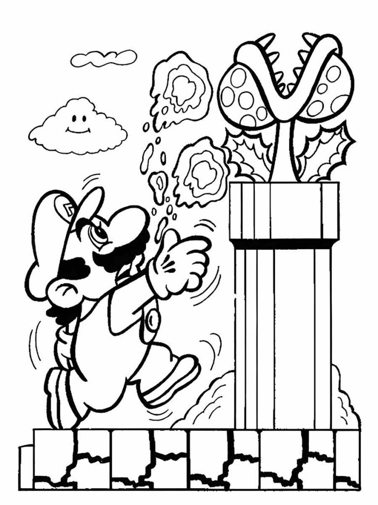Super Mario Bros para colorir