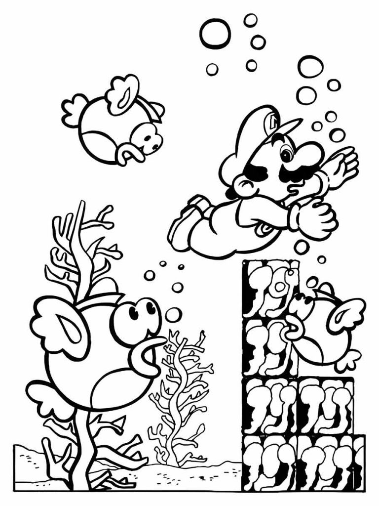 super mario bros para colorir 27 - Educarolando - Aprender brincando