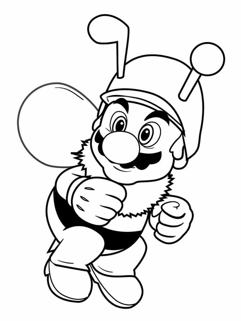 super mario bros para colorir 4 - Educarolando - Aprender brincando