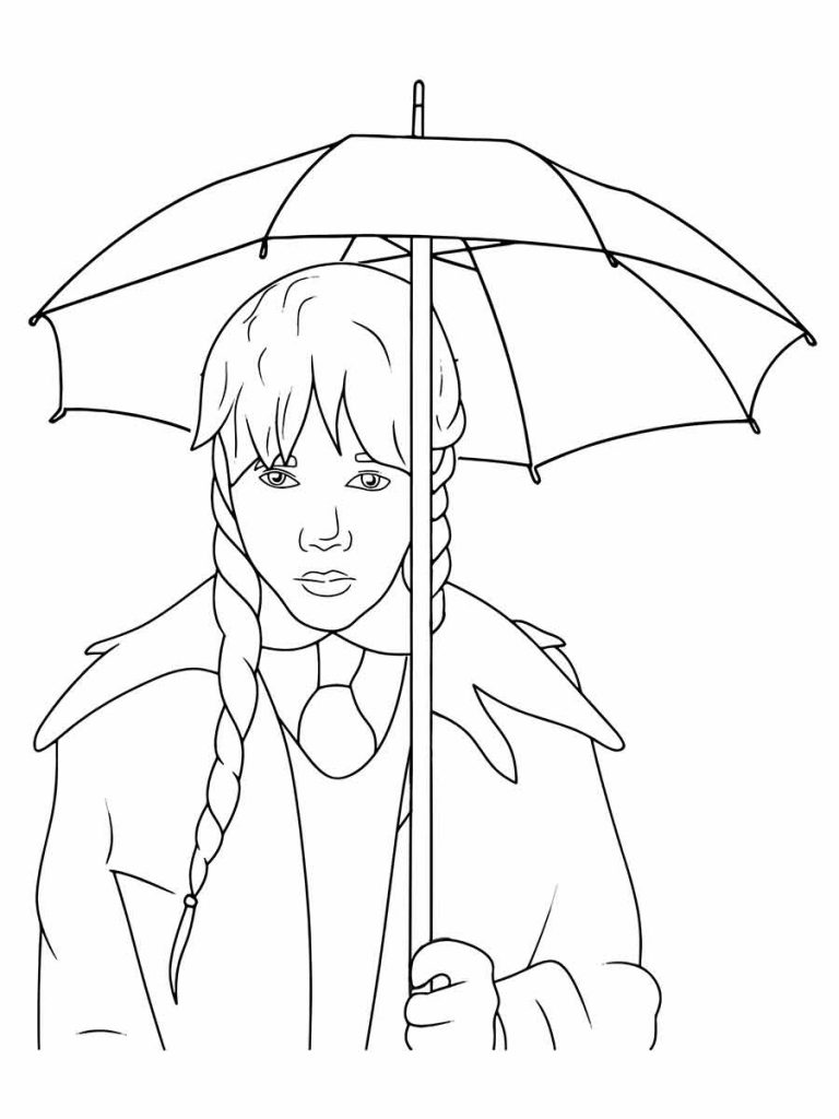 wandinha para colorir 17 - Educarolando - Aprender brincando