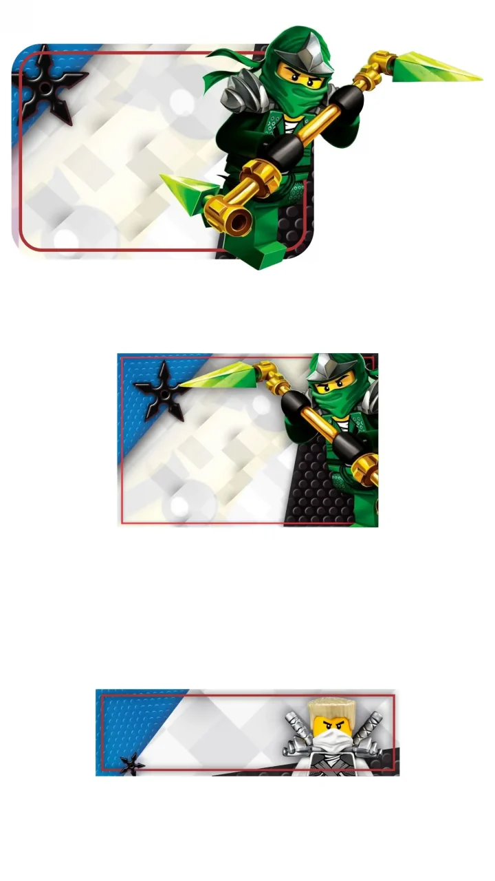Etiqueta Escolar Lego NinjaGo para imprimir