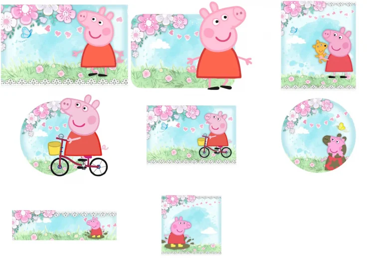 Etiqueta escolar Peppa Pig para imprimir