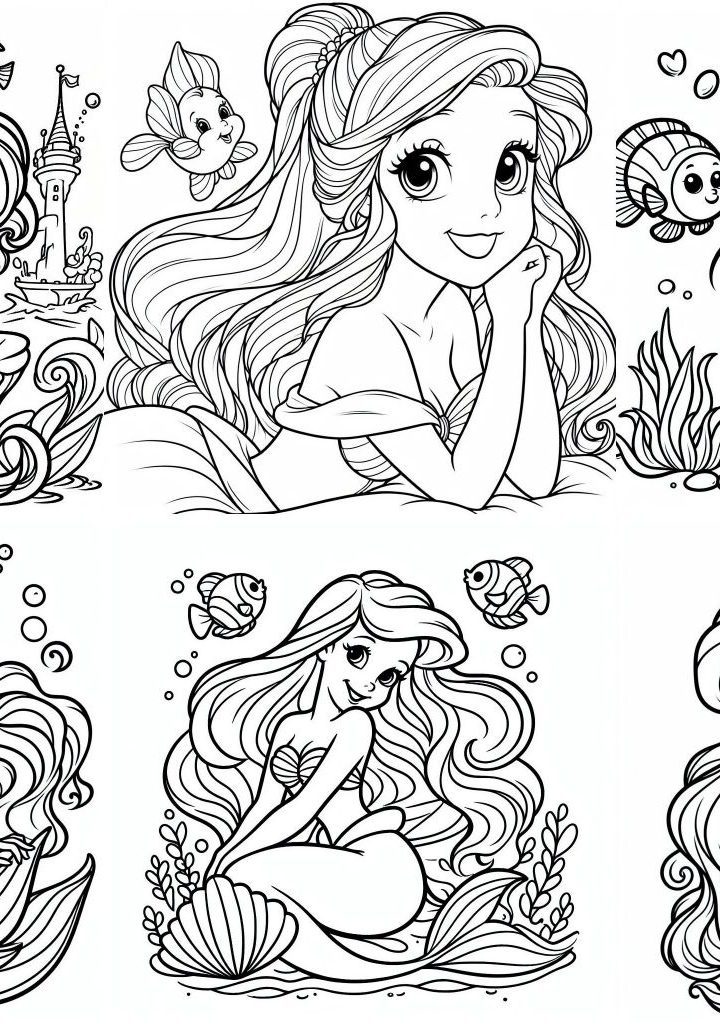 Ariel para colorir