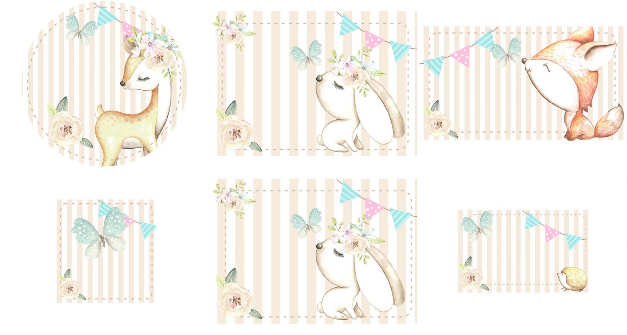 Etiqueta Escolar Animais Cute para imprimir