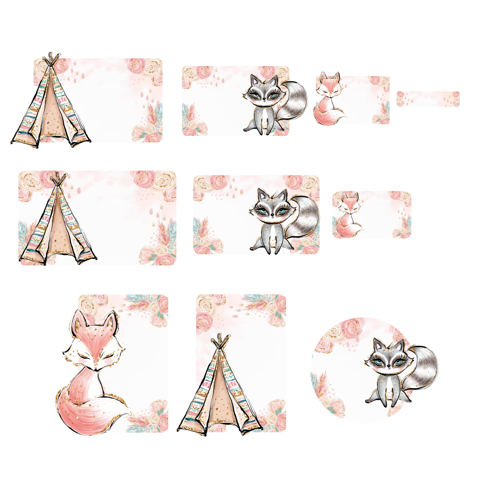 Etiqueta Escolar Boho para imprimir