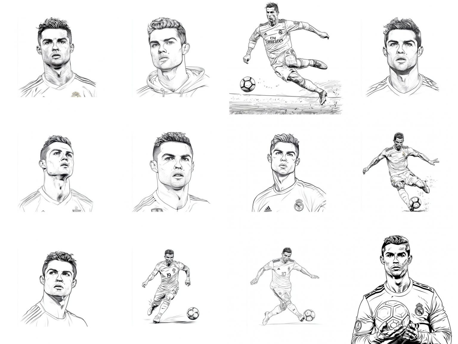 Cristiano Ronaldo para colorir