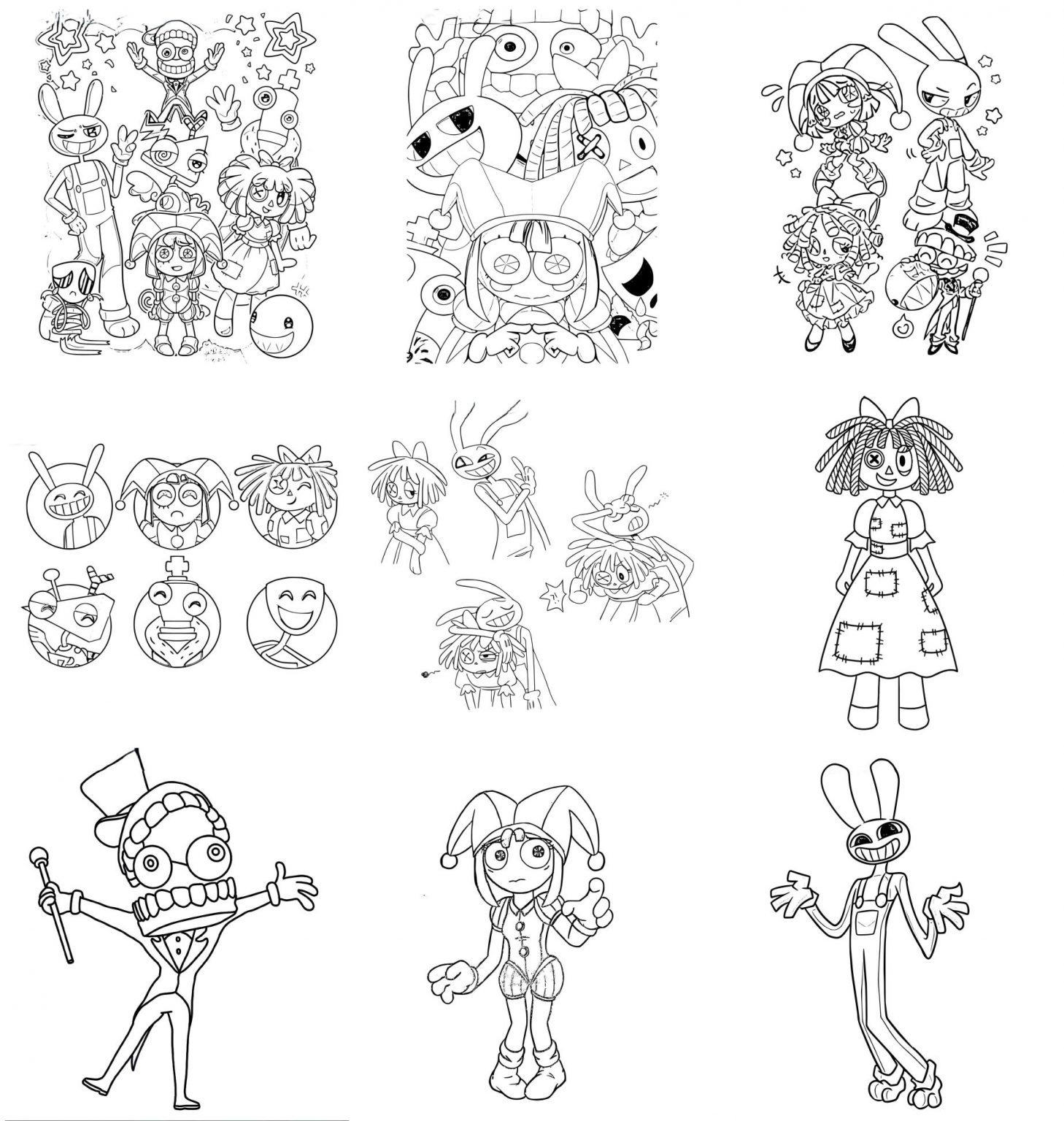 Digital Circus para colorir